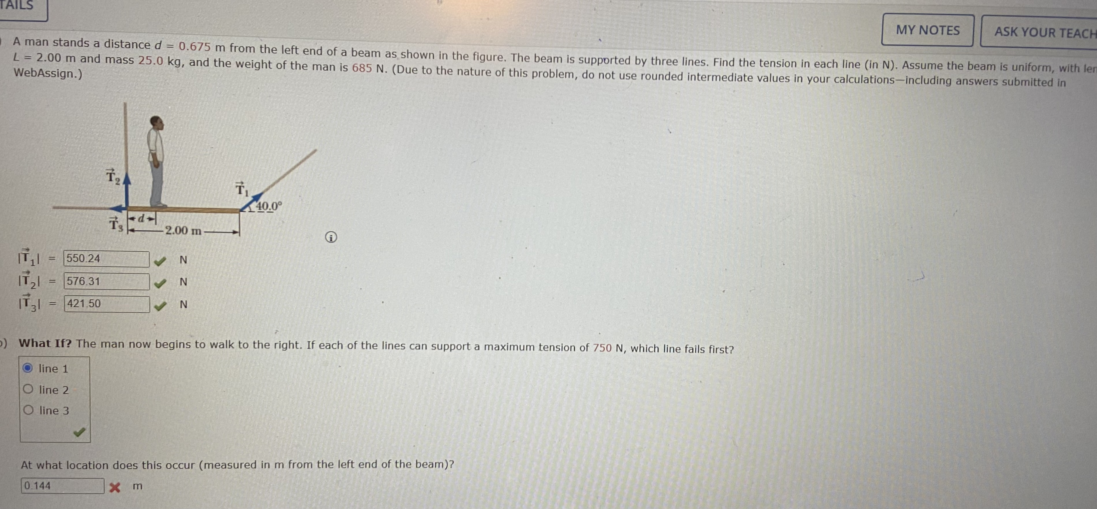 Solved WebAssign.) What If? The man now begins to walk to | Chegg.com