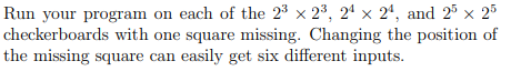Solved (70 points) Given a 2" x 2" checkerboard with one | Chegg.com