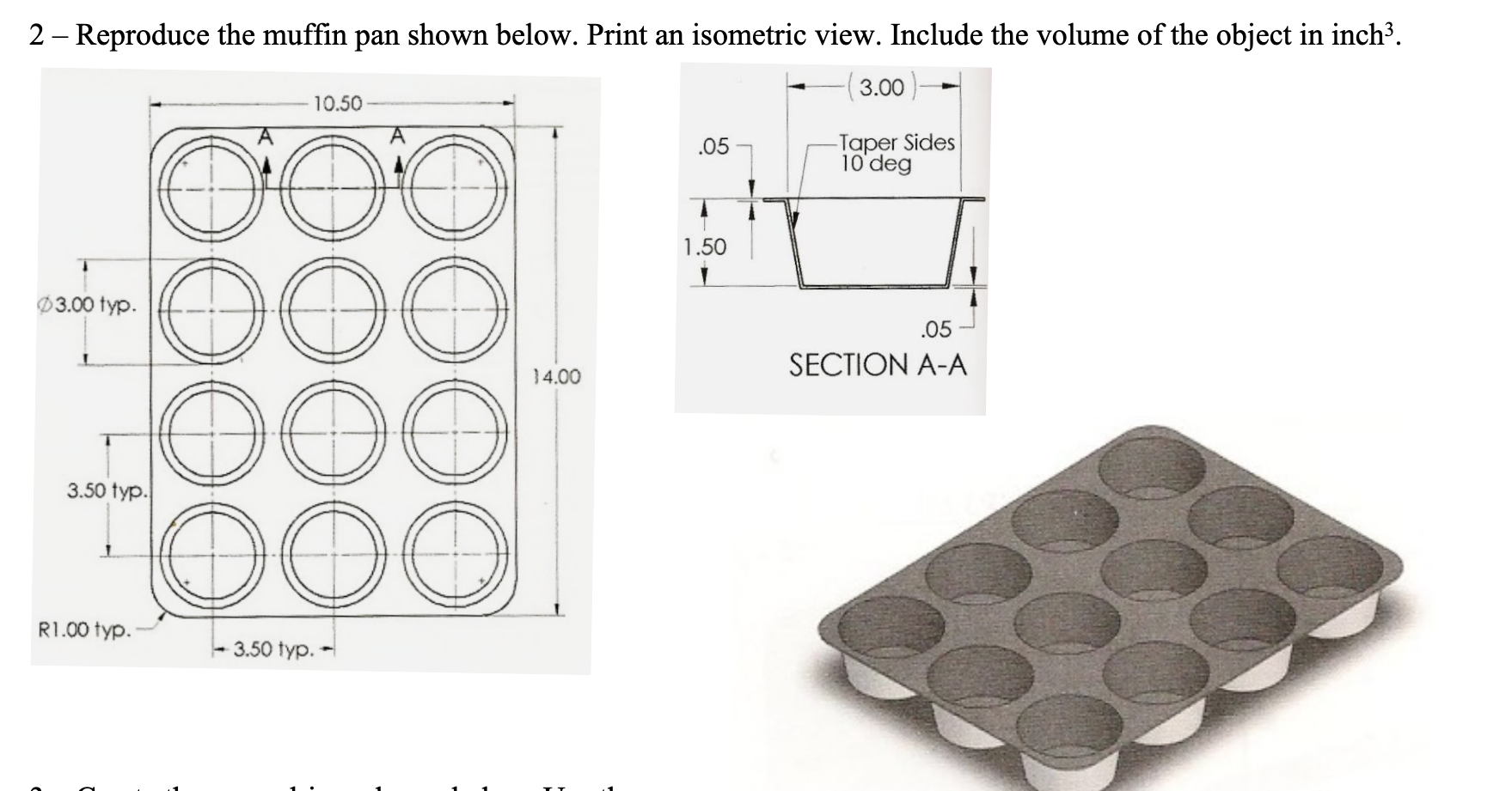 Solved please do this question using solidworks and add the | Chegg.com