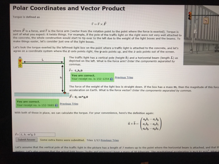 Solved Polar Coordinates and Vector Product Torque is | Chegg.com