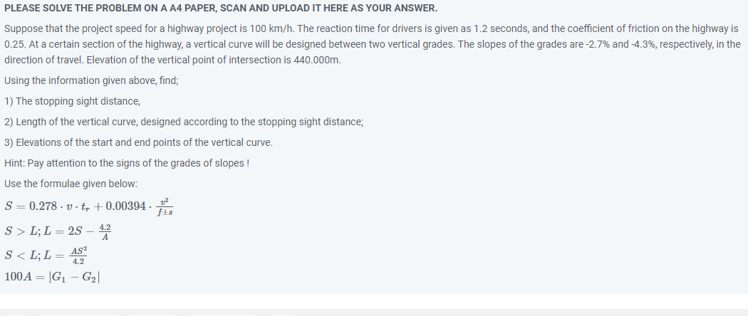 Solved PLEASE SOLVE THE PROBLEM ON A A4 PAPER, SCAN AND | Chegg.com