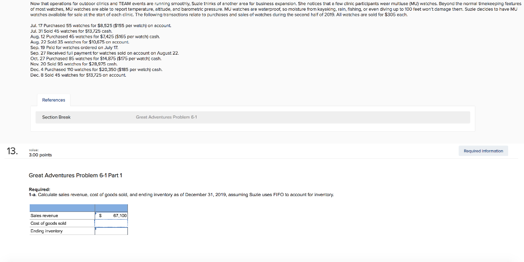 Solved 1-b. Prepare the gross profit section of a partial | Chegg.com