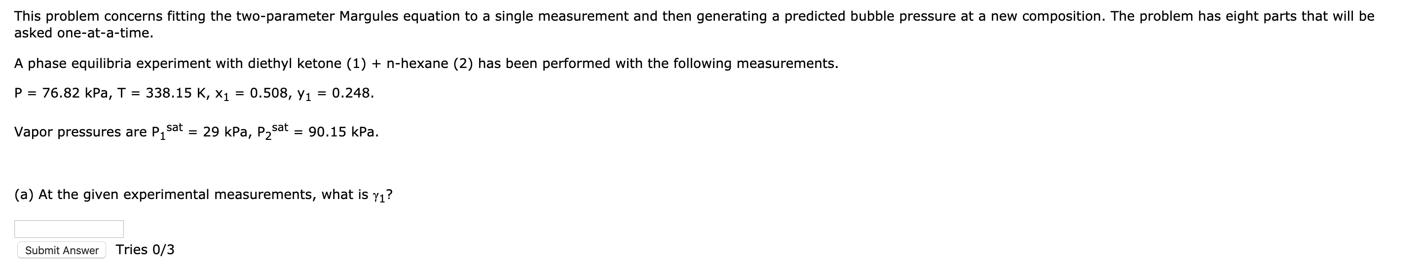 Solved This problem concerns fitting the two-parameter | Chegg.com