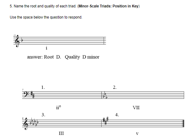 4. Name the root and quality of each triad.(The | Chegg.com