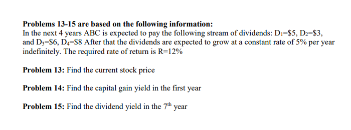 Solved Problems 13-15 are based on the following | Chegg.com