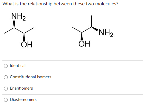 Solved What is the relationship between these two molecules? | Chegg.com