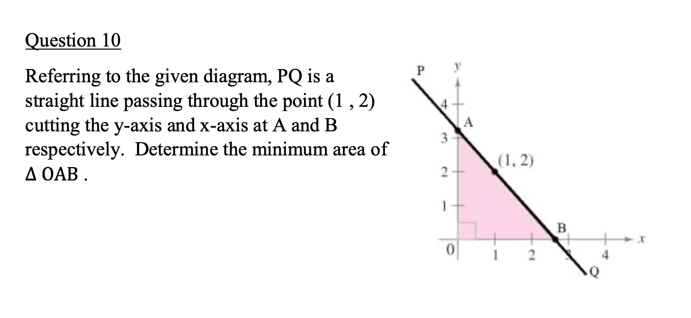 Solved Question 10 Referring to the given diagram, PQ is a | Chegg.com