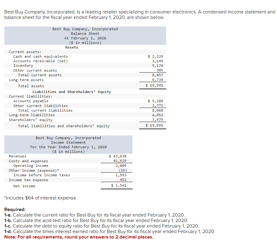 Best Buy Company, Incorporated, is a leading retailer | Chegg.com