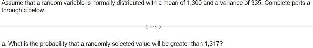 Solved Assume that a random variable is normally distributed | Chegg.com