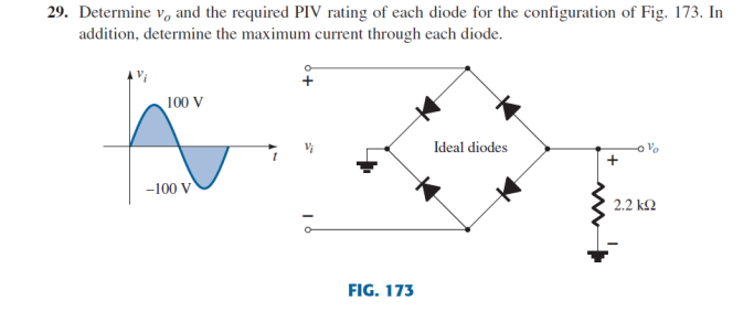 Solved 29. Determine v, and the required PIV rating of each | Chegg.com