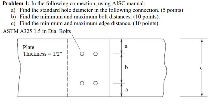 Solved Problem 1: In the following connection, using AISC | Chegg.com