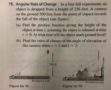 Solved 75. Angular Rate of Change In a free-fall experiment, | Chegg.com