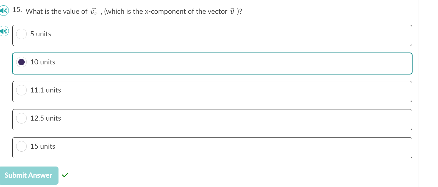 Solved The next several questions refer to vector , v | Chegg.com