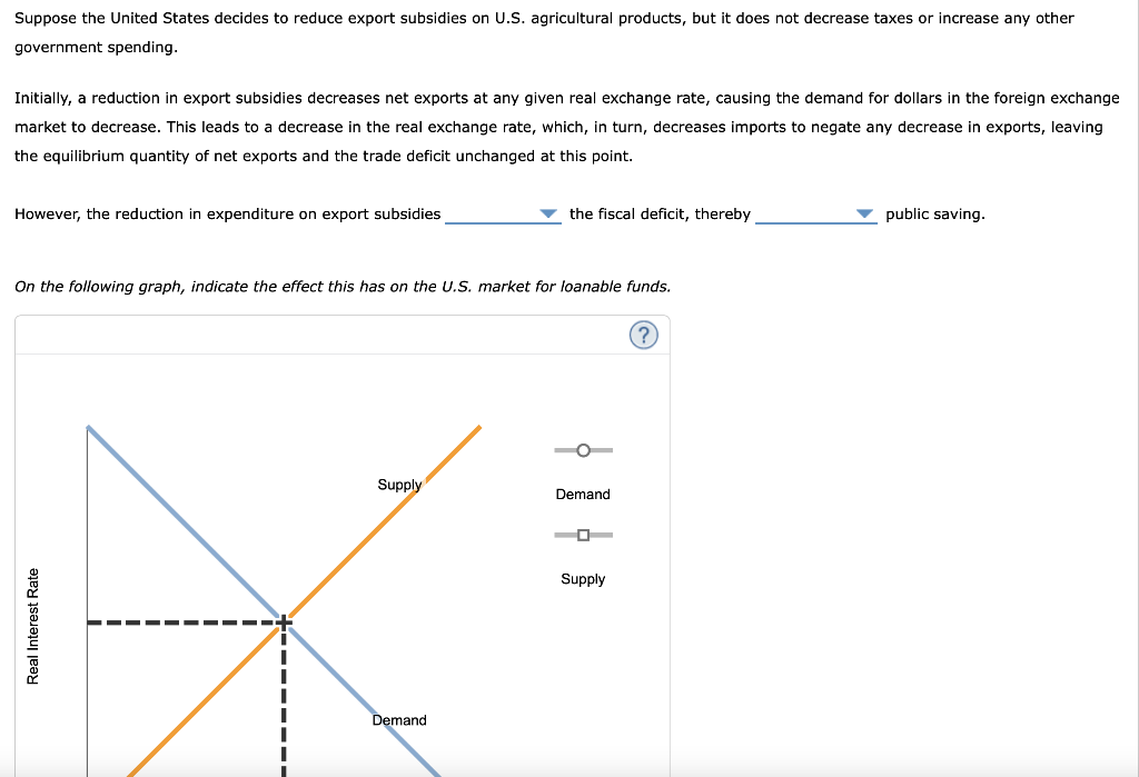 Solved Suppose the United States decides to reduce export | Chegg.com