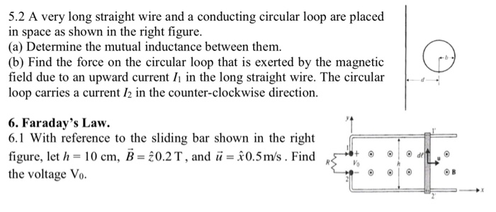Solved 5.2 A very long straight wire and a conducting | Chegg.com