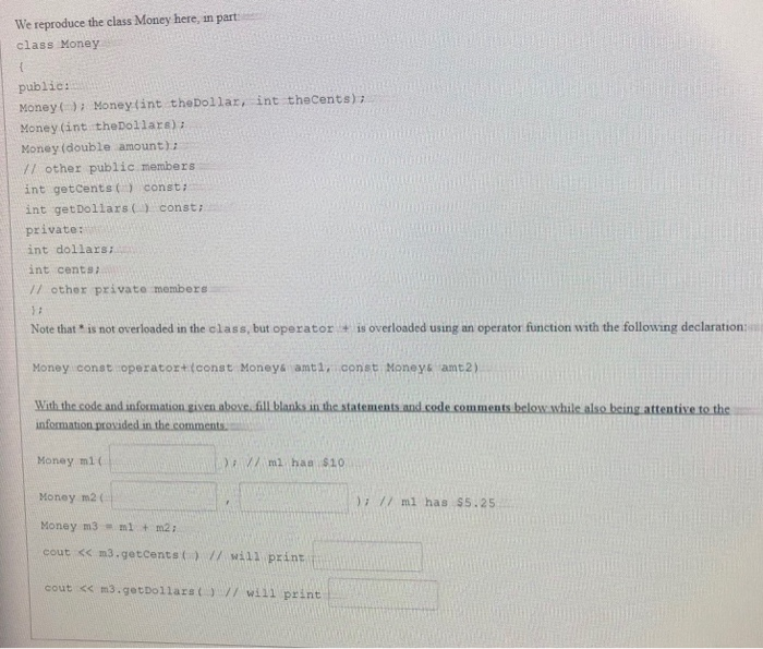 Solved Consider the class and struct definitions below and | Chegg.com Solved Consider the class and struct definitions below and | Chegg.com
