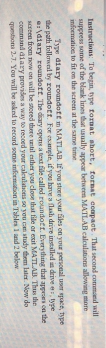 Solved (MatLab) Can somebody please complete this in MatLab. | Chegg.com