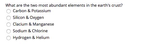 Solved What are the two most abundant elements in the | Chegg.com