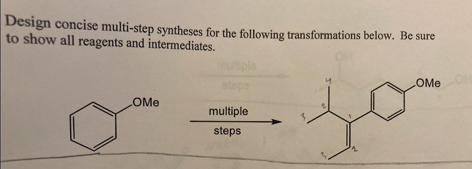 Solved Design concise multi-step syntheses for the following | Chegg.com