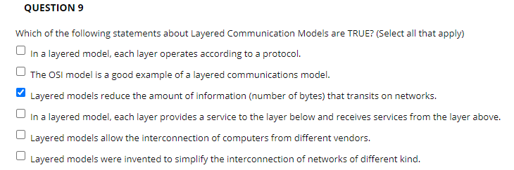 Solved Which of the following statements about Layered | Chegg.com