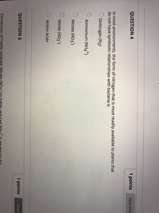 Solved QUESTION 4 1 points Save Answ In most environments, | Chegg.com