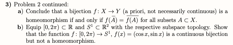 Solved 3) Problem 2 continued: a) Conclude that a bijection | Chegg.com