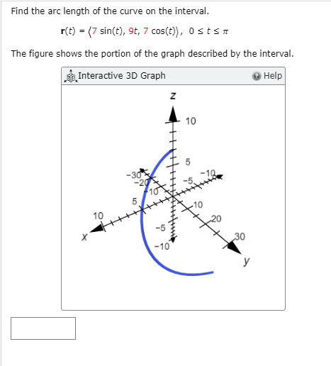 Solved Find the arc length of the curve on the interval. | Chegg.com
