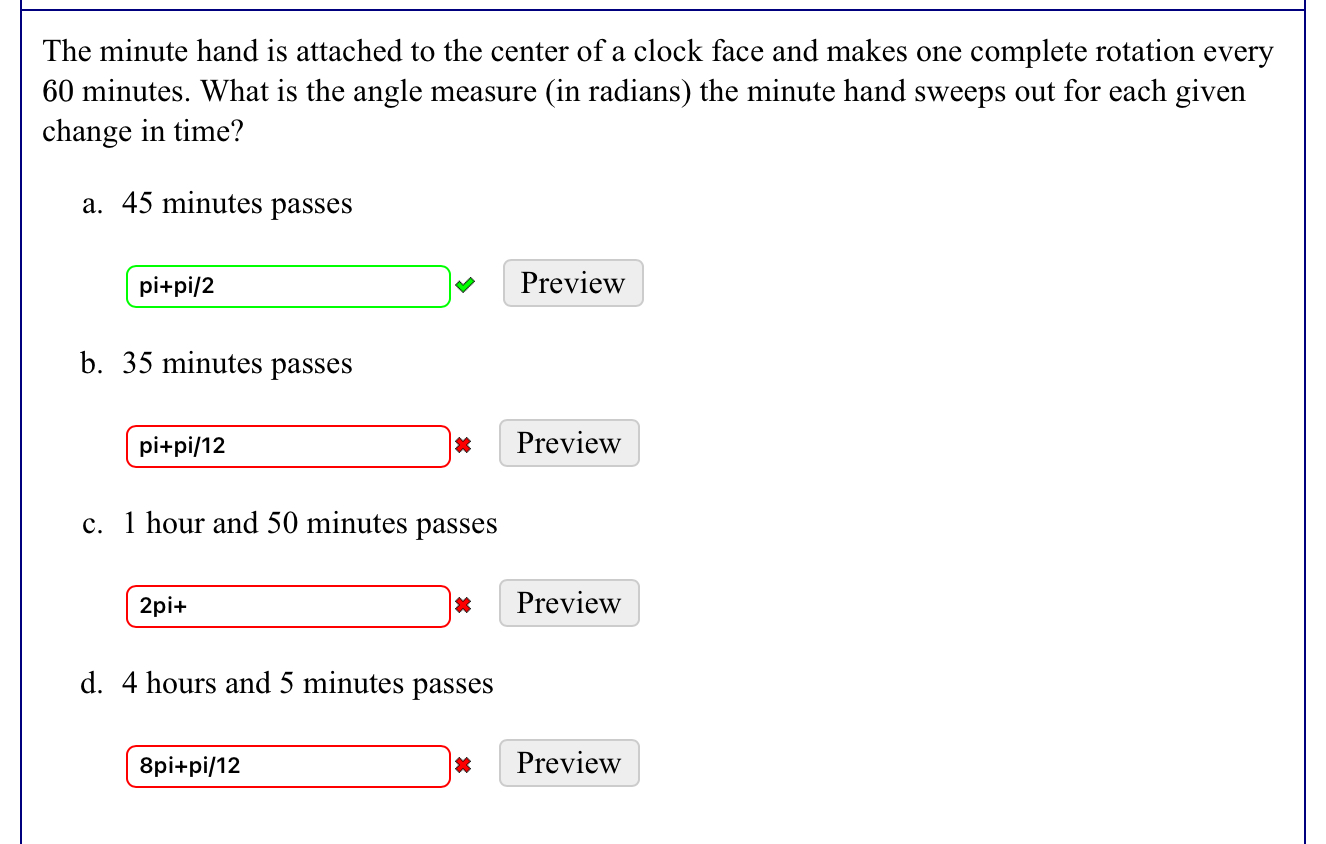 Solved by an EXPERT The minute hand is attached to the center of a clock | Chegg.com