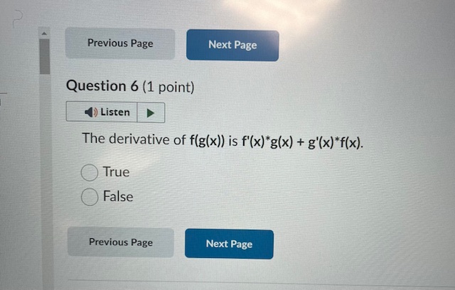 Solved Question 6 (1 ﻿point) ﻿Question 7 (1 ﻿point)To find | Chegg.com