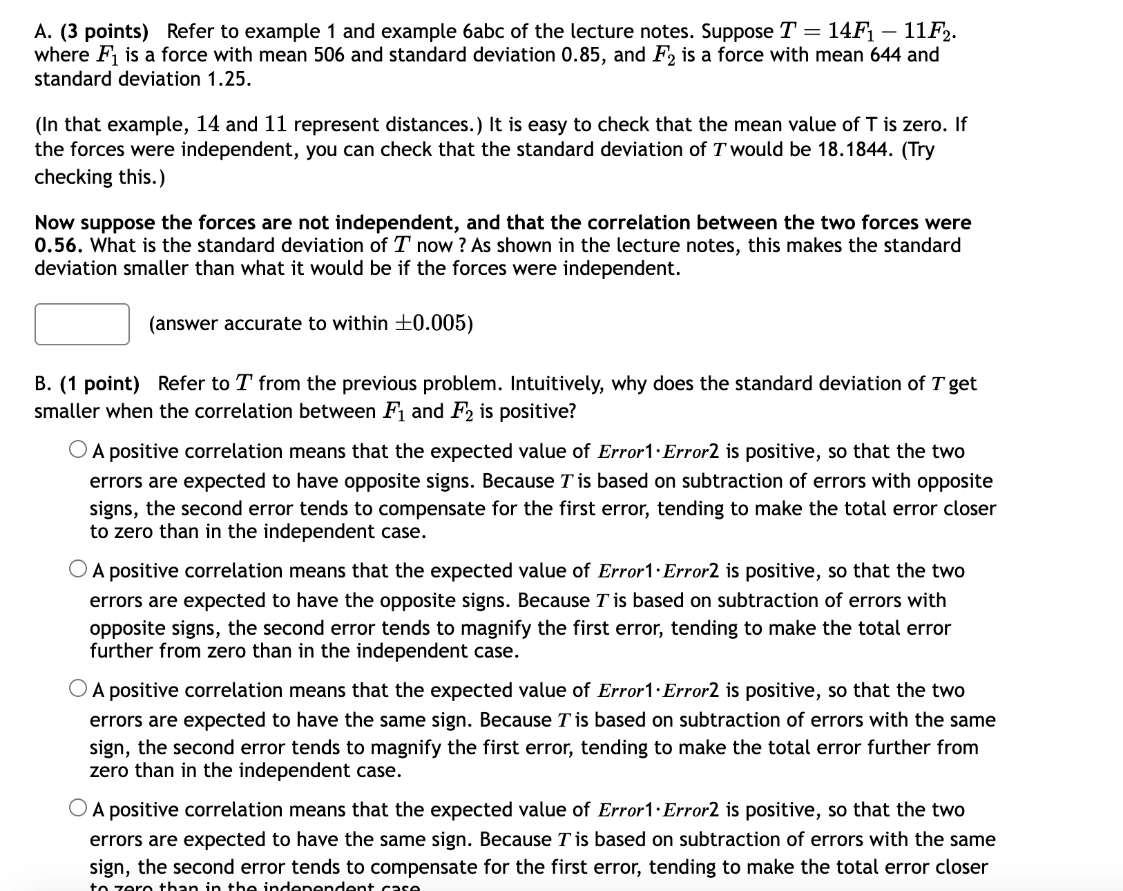Solved A positive correlation means that the expected value | Chegg.com