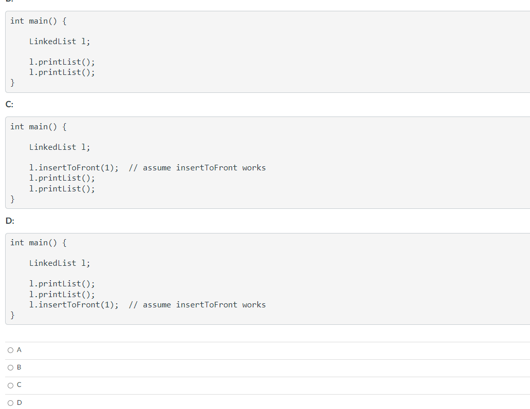 Solved Consider the printList member function in the | Chegg.com