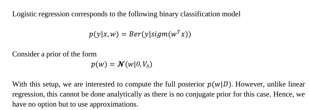 Logistic regression corresponds to the following | Chegg.com