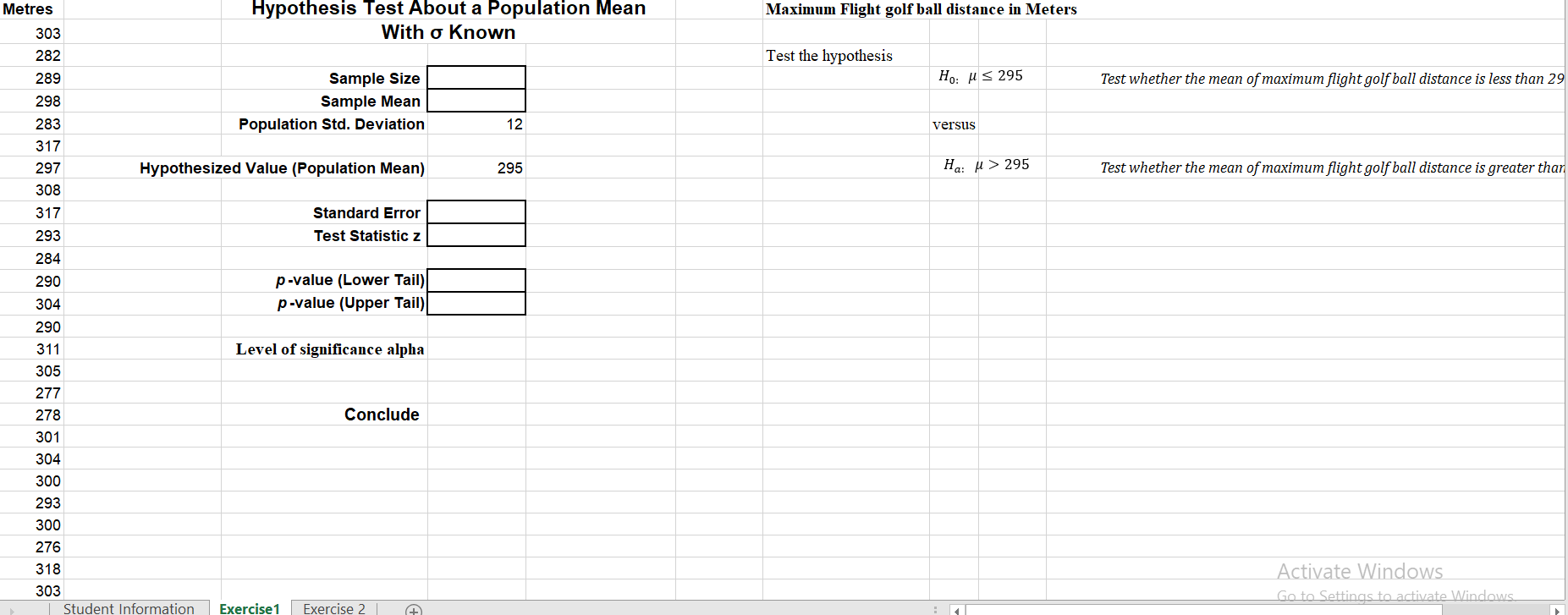 Solved Exercise 1: Referring to the Data (Exercise 1) in | Chegg.com
