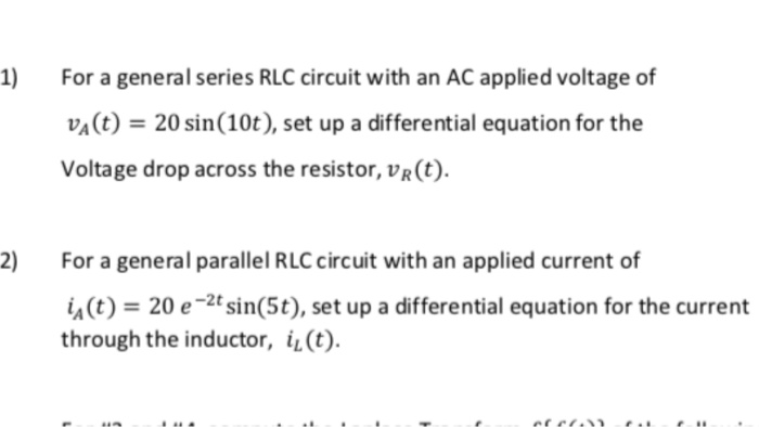 Solved 1) For a general series RLC circuit with an AC | Chegg.com