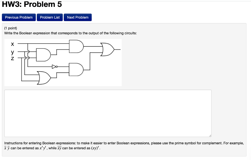 Solved HW3: Problem 5 Previous Problem Problem List Next | Chegg.com