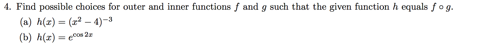 Solved 4. Find possible choices for outer and inner | Chegg.com