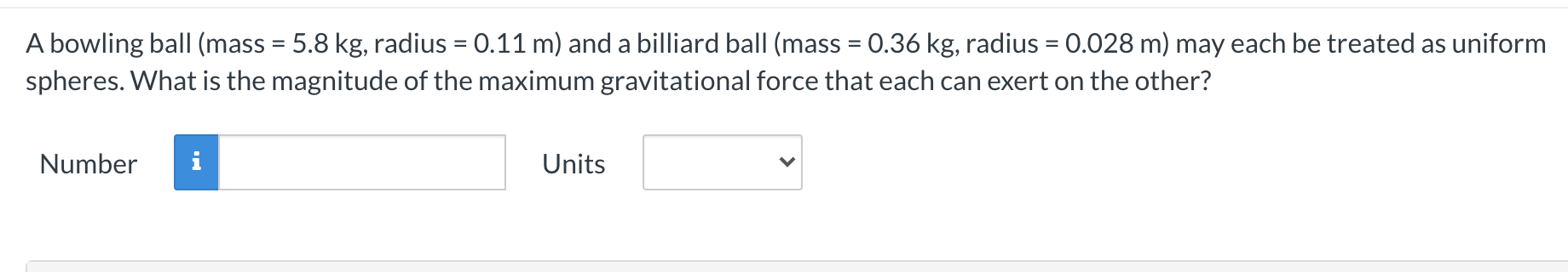 Solved A bowling ball (mass = 5.8 kg, radius = 0.11 m) and a | Chegg.com