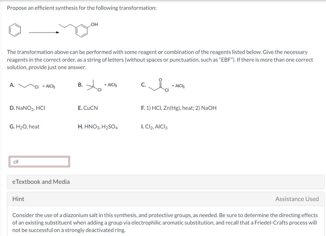 Solved Propose an efficient synthesis for the following | Chegg.com