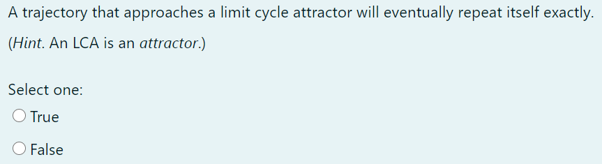 Solved A trajectory that approaches a limit cycle attractor | Chegg.com
