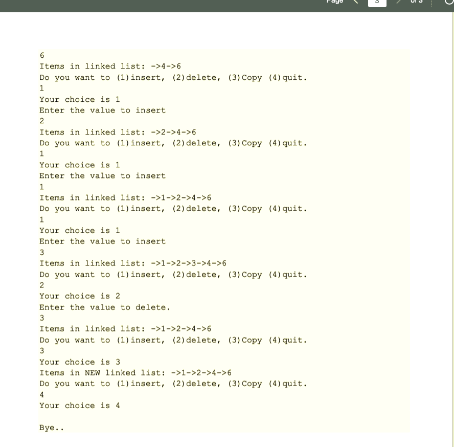 Solved Page of 3 c CS1 LAB - Recursion with Linked | Chegg.com