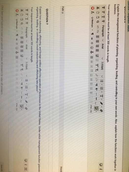 Solved the management functions of planning, organizing, | Chegg.com