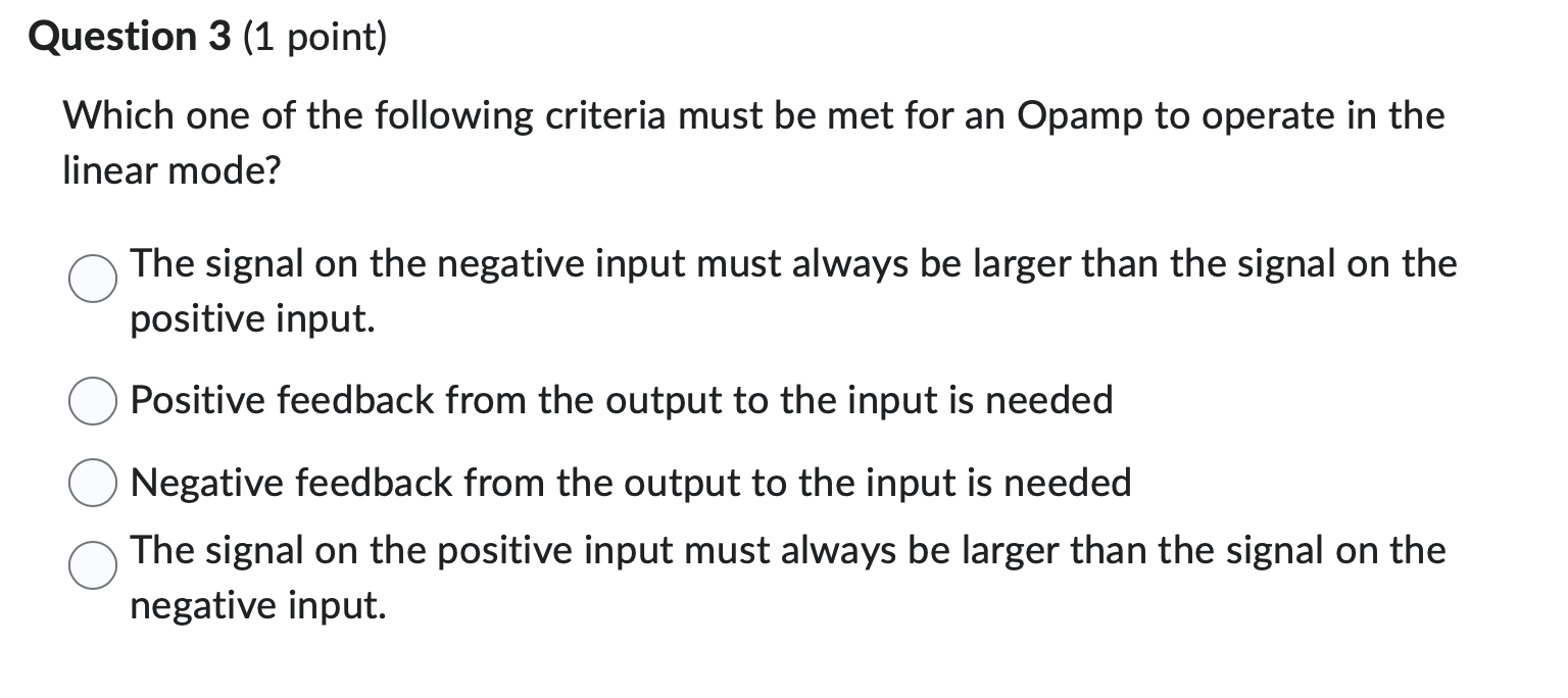 Solved Question 3 (1 ﻿point)Which one of the following | Chegg.com