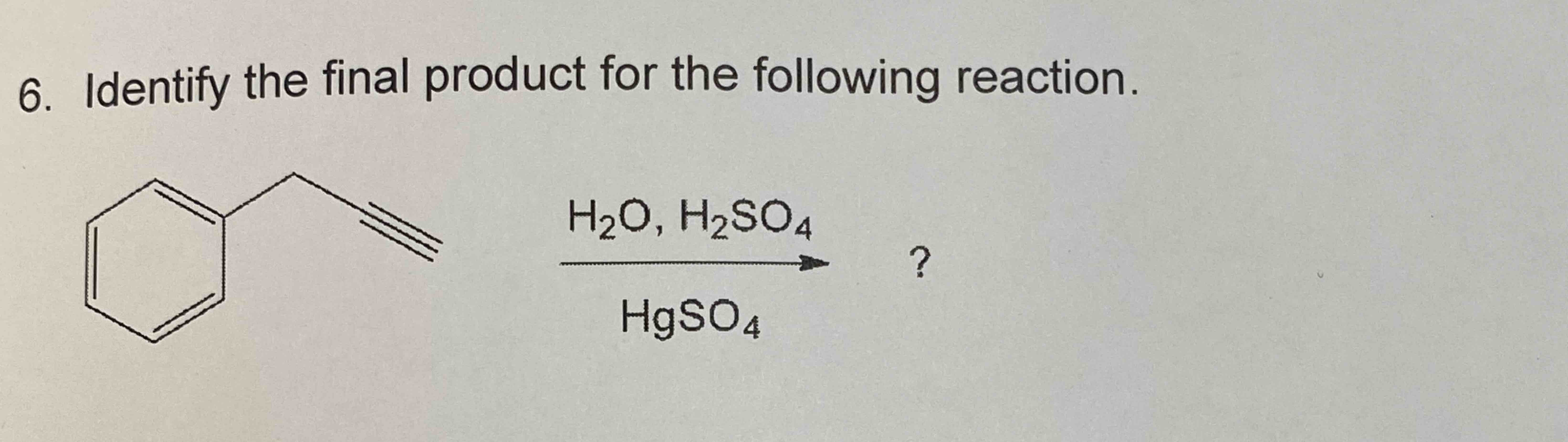 Solved Identify the final product for the following | Chegg.com