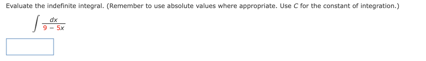 Solved Evaluate the indefinite integral. (Remember to use | Chegg.com