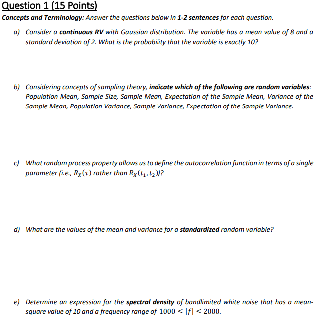 Solved Question 1 (15 Points) Concepts and Terminology: | Chegg.com Solved Question 1 (15 Points) Concepts and Terminology: | Chegg.com