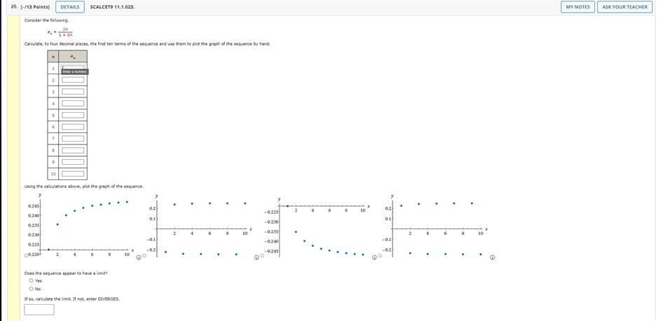 Solved Consider the following. an = | Chegg.com