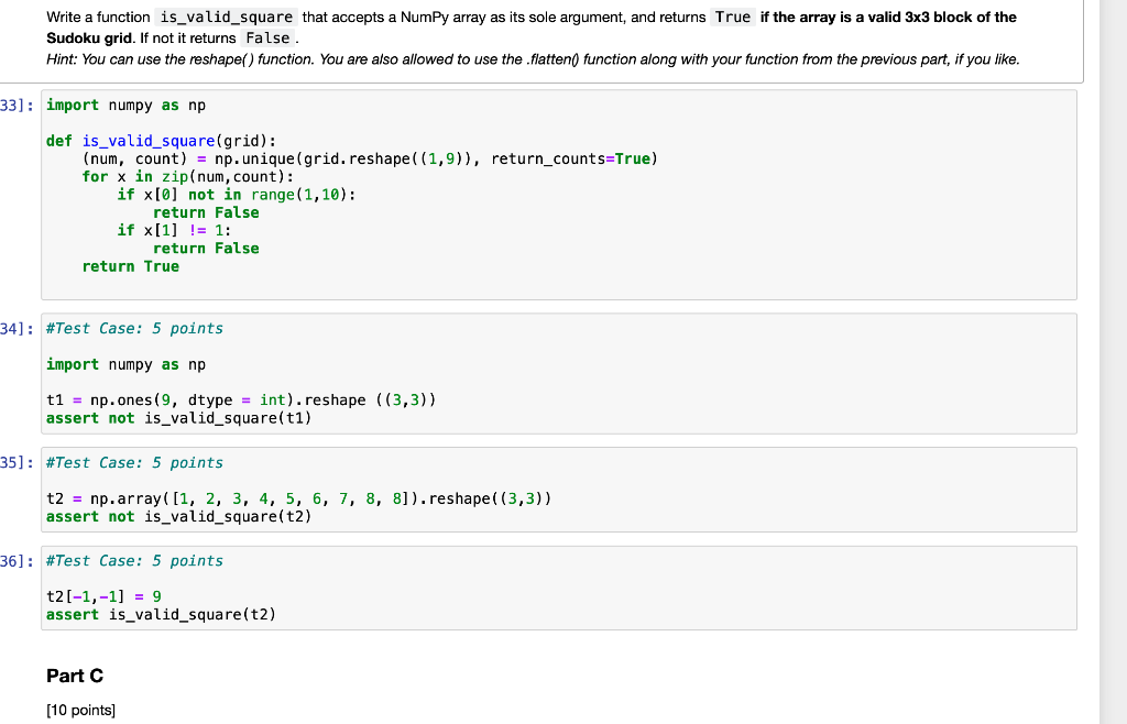 Solved Part C [10 points] This is the part where you may | Chegg.com