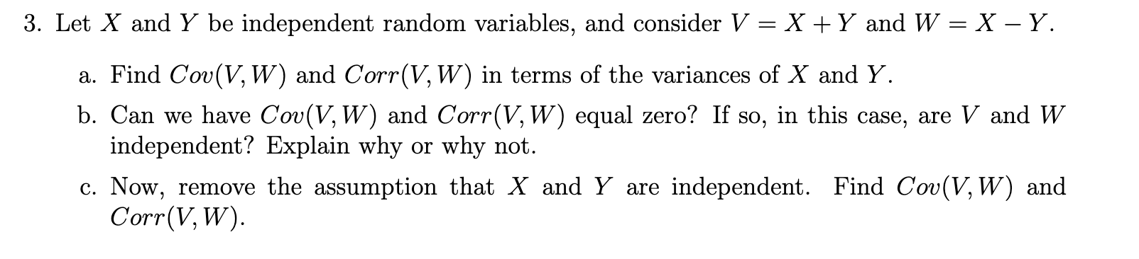 Solved 3. Let X and Y be independent random variables, and | Chegg.com