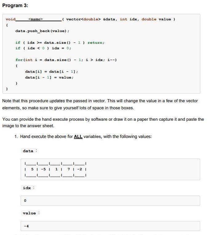 Solved Must be done via hand execution. For the thumbs up, | Chegg.com