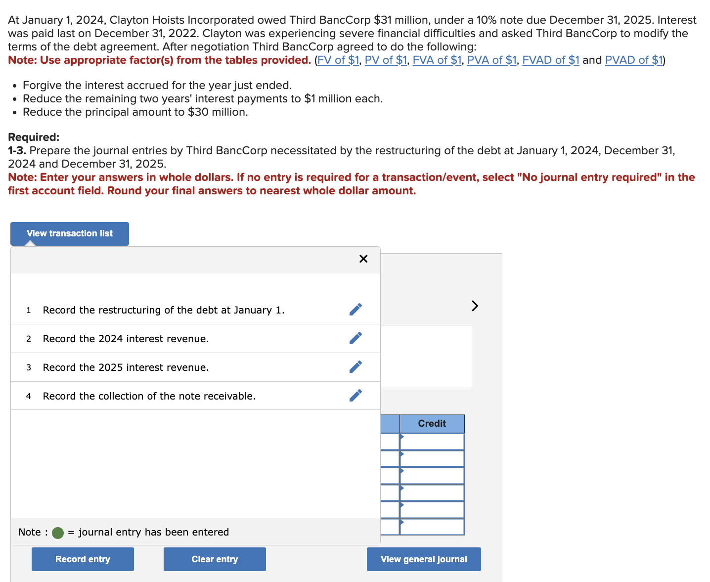 Solved At January 1, 2024, Clayton Hoists Incorporated owed | Chegg.com